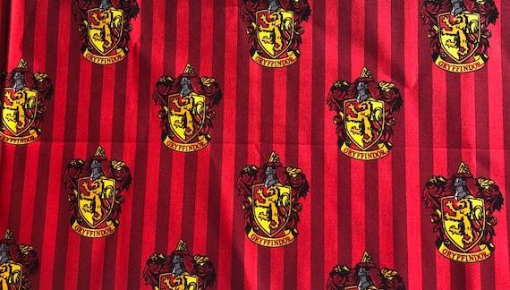Harry Potter House Gryffindor Cotton Fabric 1 FQ | Etsy