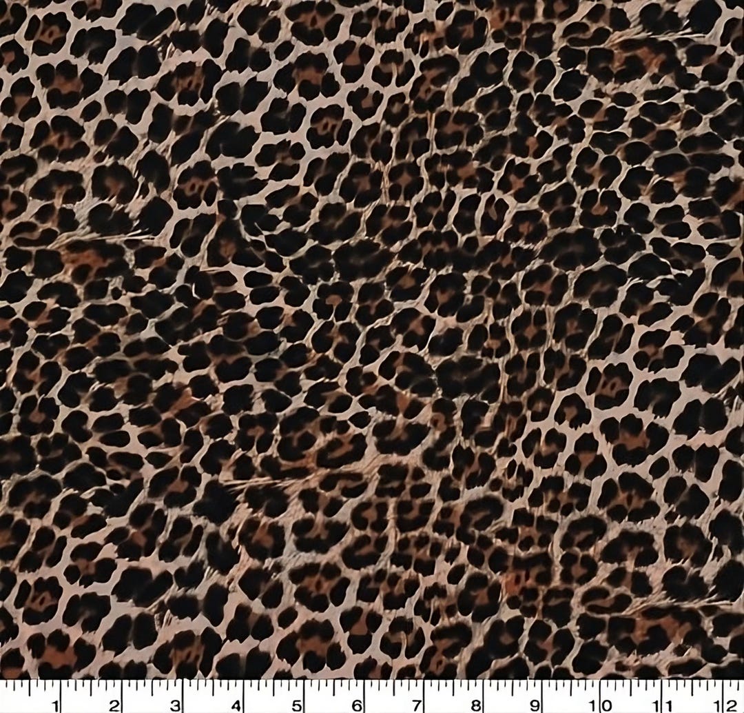 Cheetah Print Cotton Fabric 1/2 Yard - Etsy