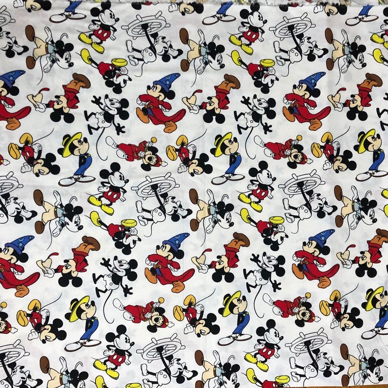 Mickey Mouse Fabric - Etsy