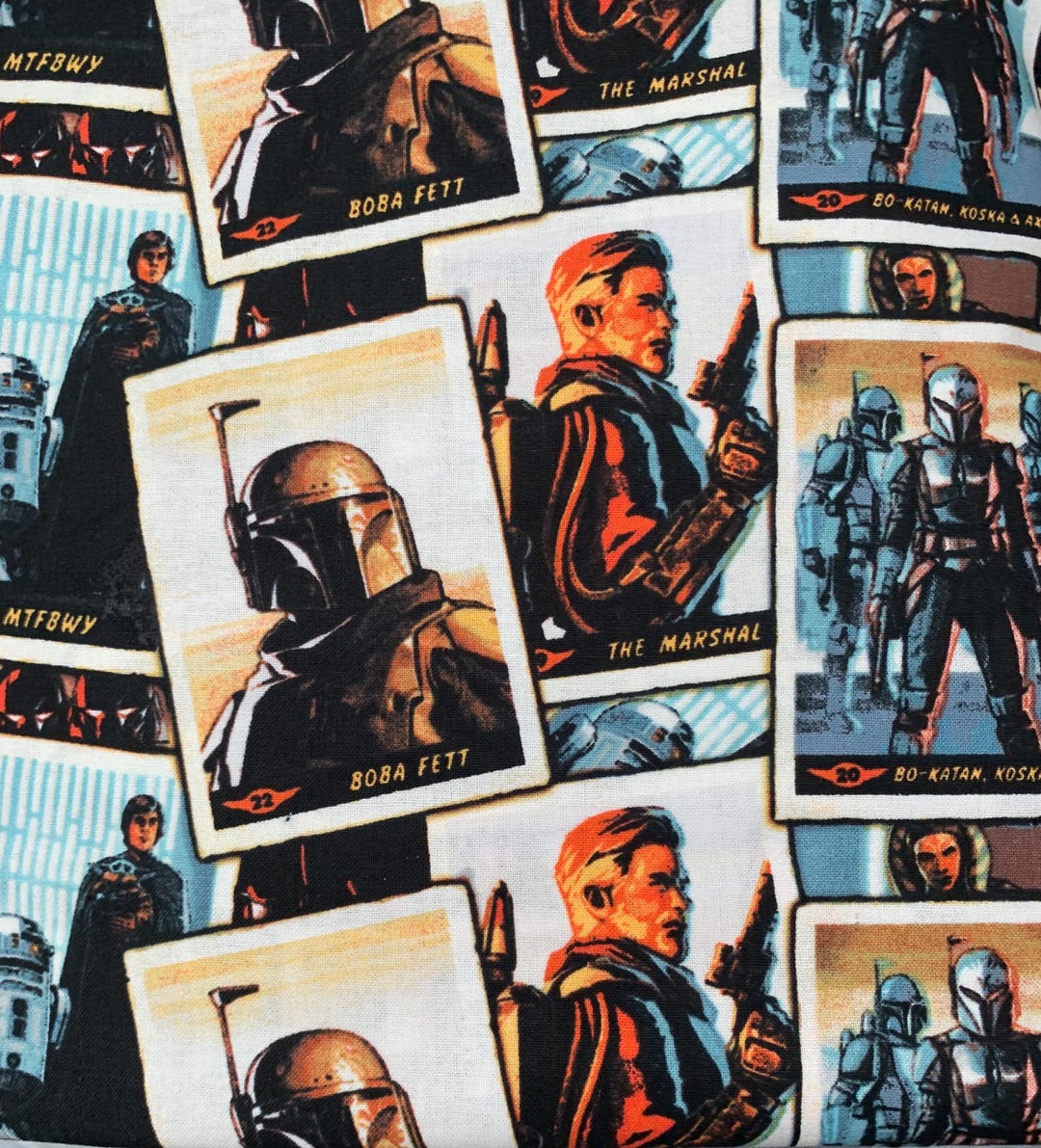 Star Wars Cotton Fabric Mandalorian Card Stack - 1/2 Yard - Etsy