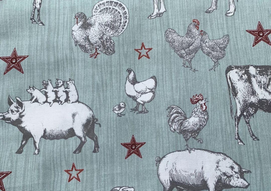 Farmyard Family Cotton Fabric 1/2 Yard - Etsy