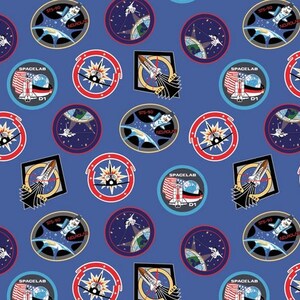 NASA Logo Patches Cotton Fabric - 1/2 Yard - Etsy
