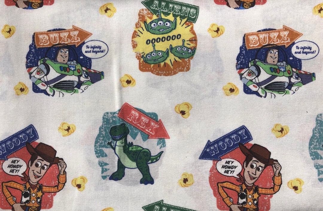 Disney Toy Story Woody and Friends Cotton Fabric 1/2 Yard - Etsy