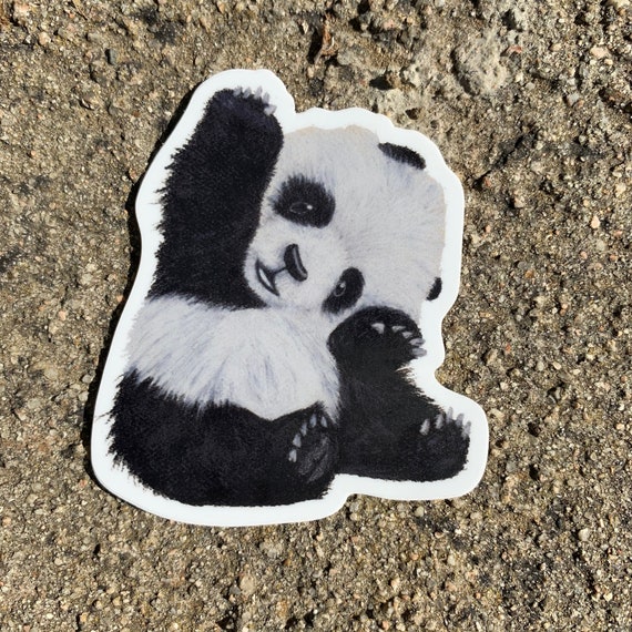 3x3 Panda Sticker | Etsy