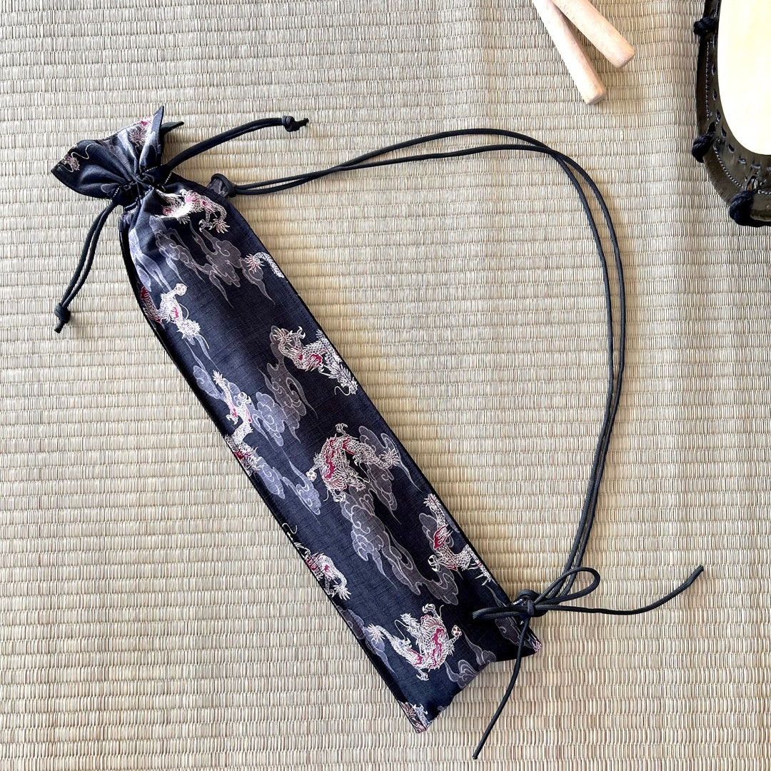 Handmade Japanese Taiko Drum Bachi Stick Bag With Ryu Dragon Design for ...