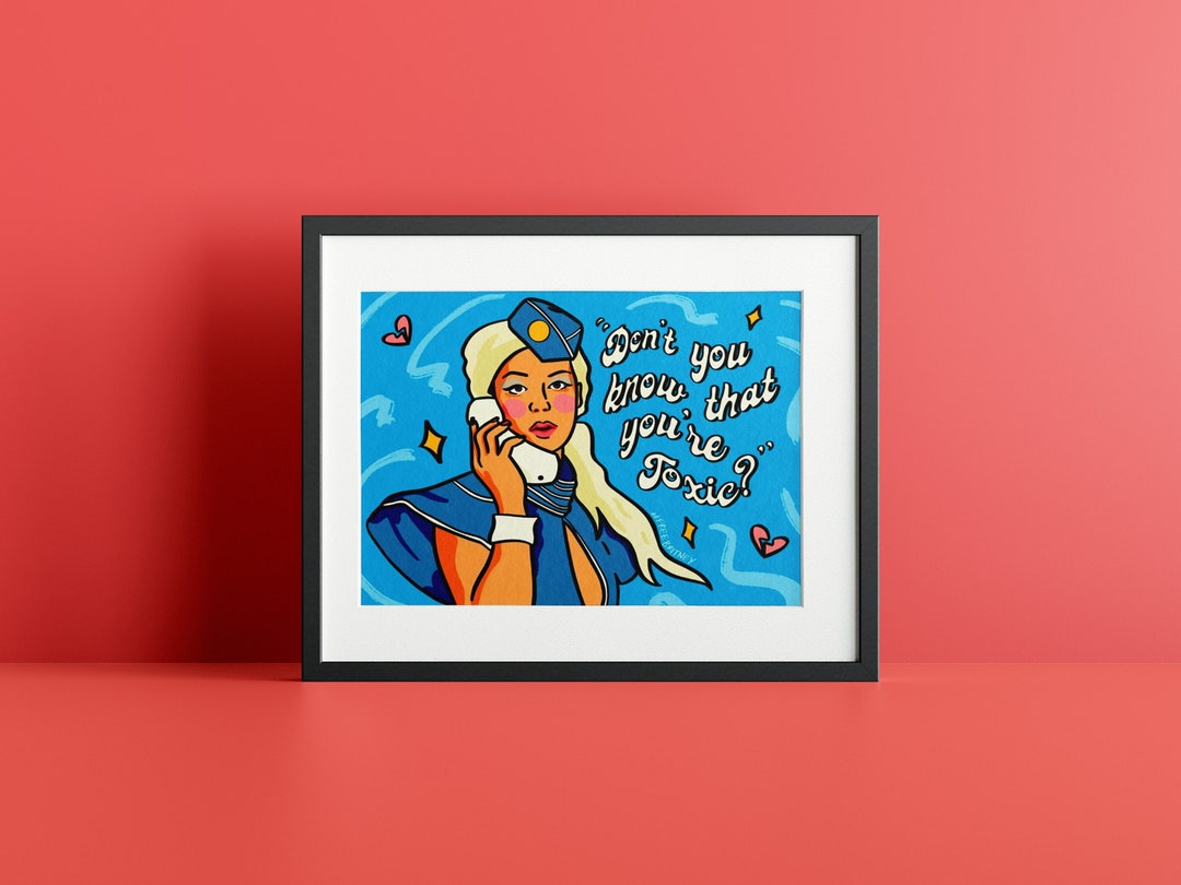 BRITNEY SPEARS Art TOXIC Fan Art Print A4 Poster Pop Art Wall Art Free ...