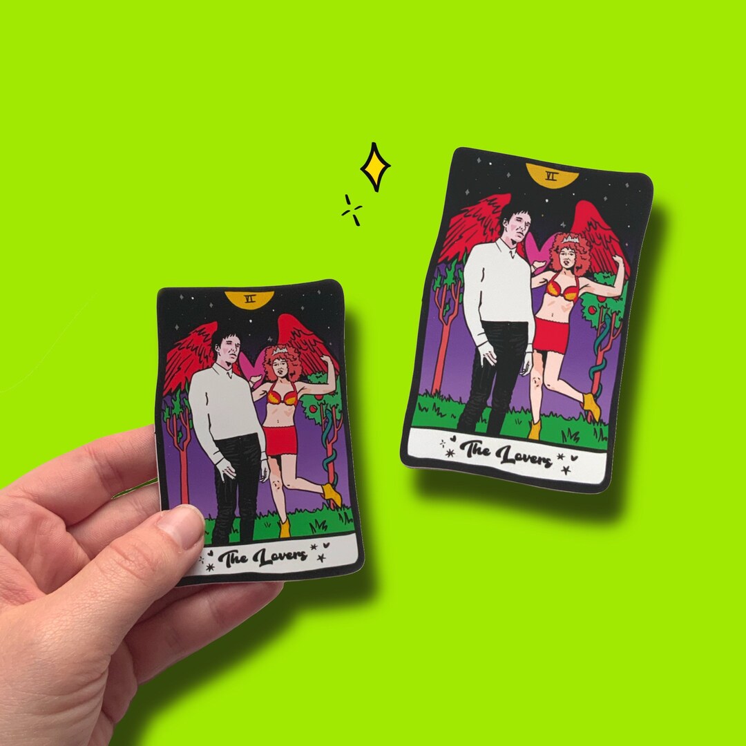 CRAMPS STICKER Tarot Stickers the LOVERS Tarot Card Vinyl Sticker ...