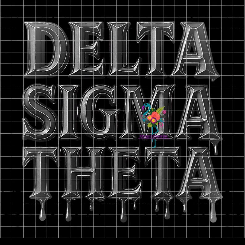 Delta Sigma Theta 1913 Metallic Drip Art (digital Download) - Etsy