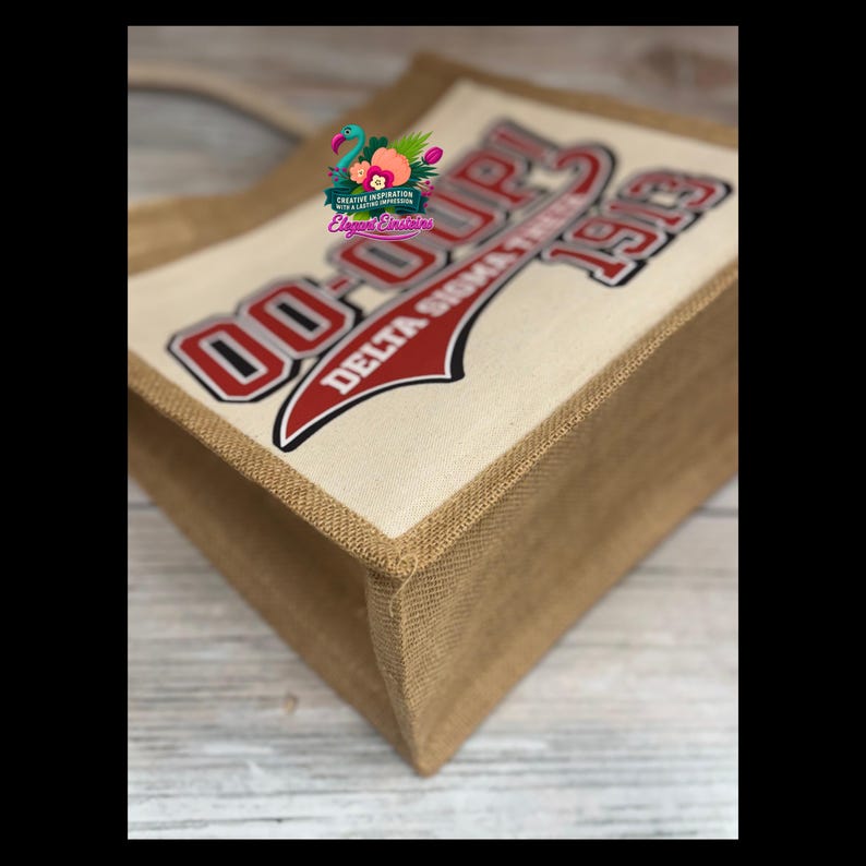 Delta Sigma Theta 1913 Oo-oop Burlap Tote Bag - Etsy