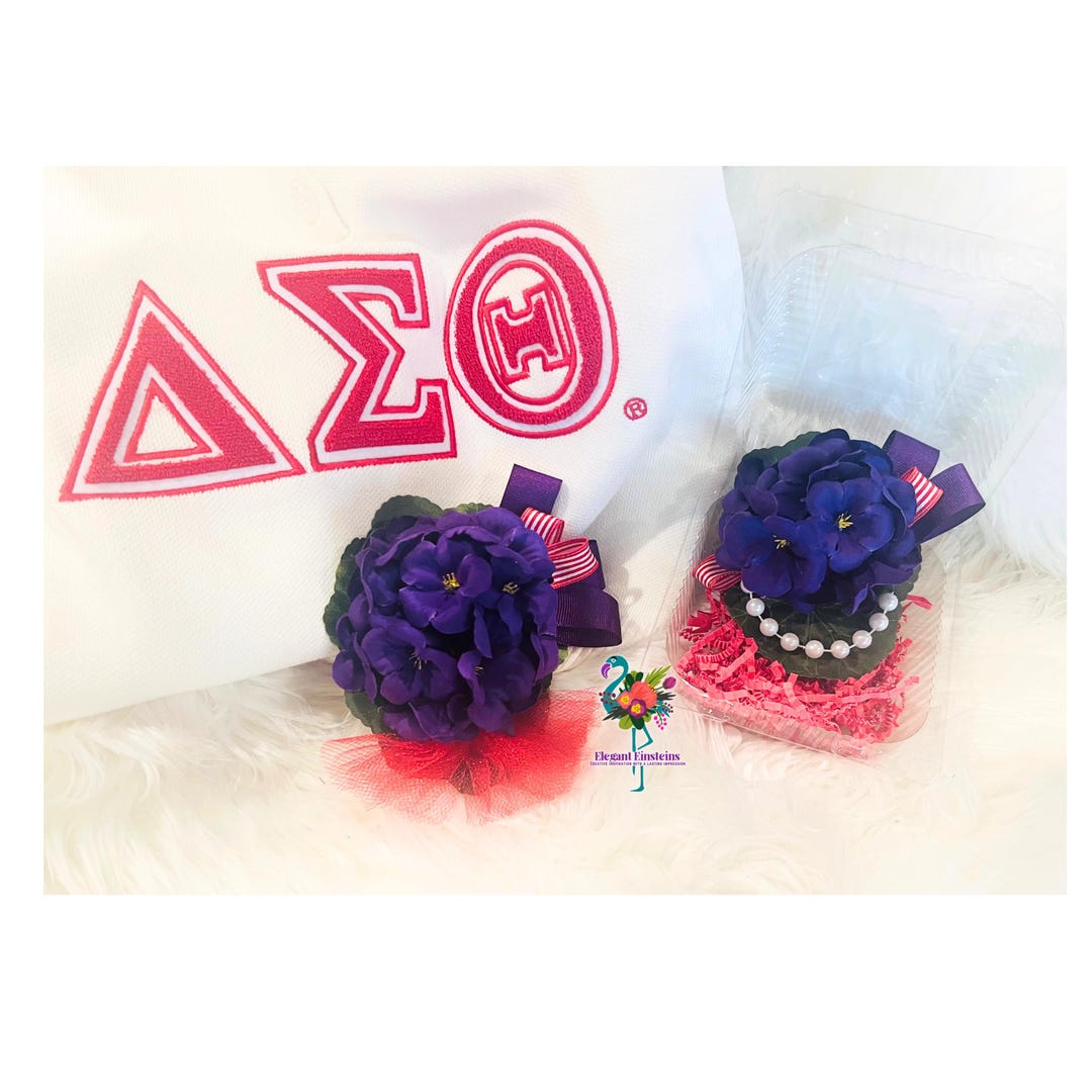 Delta Sigma Theta Violet Corsage - Etsy