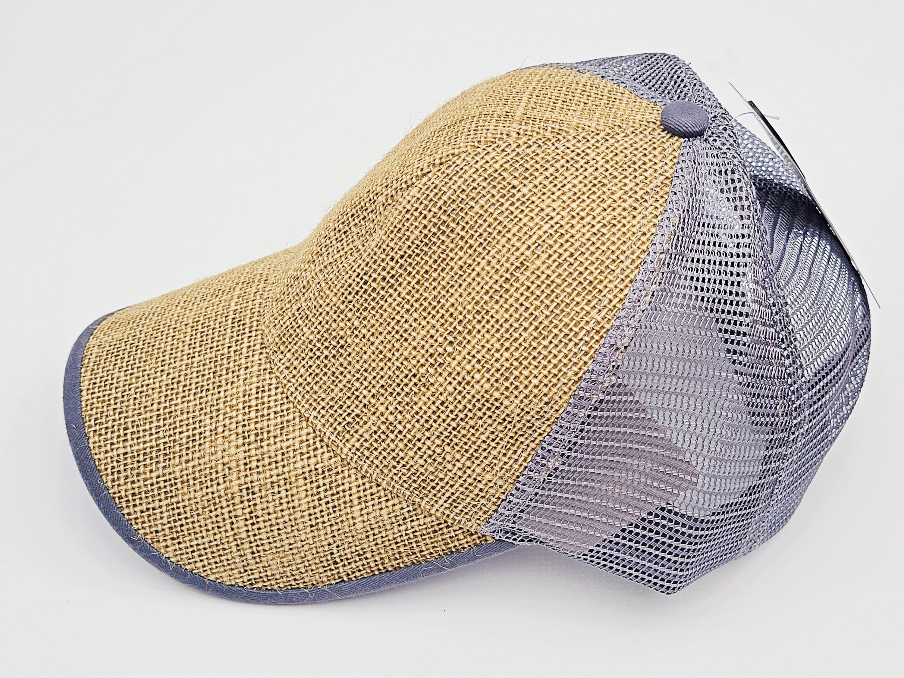 D & Y Linen Covered Front / Mesh Back Cap - Etsy
