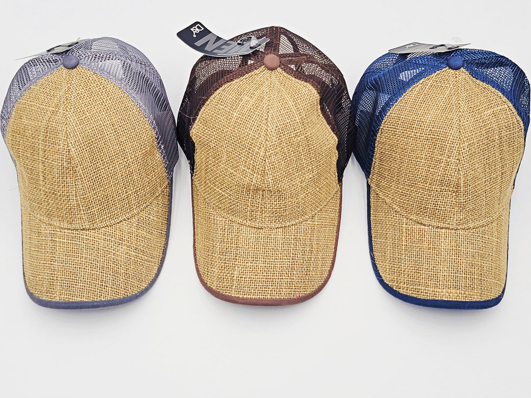 D & Y Linen Covered Front / Mesh Back Cap - Etsy