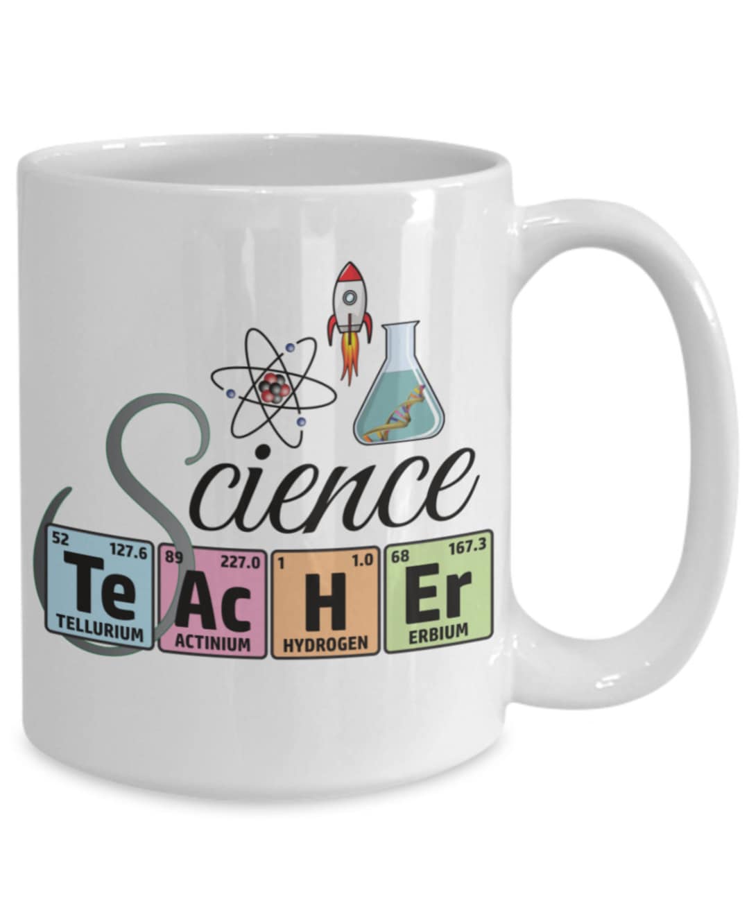 Science Teacher Mug Periodic Table of Elements Coffee Mug for Scientist ...