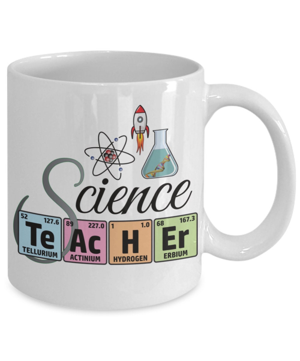Science Teacher Mug Periodic Table of Elements Coffee Mug for Scientist ...