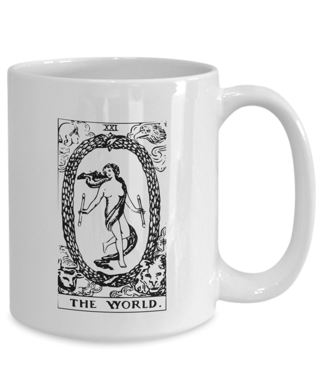 The World Tarot Card Coffee Mug Tarot Card Cup Major Arcana Mug - Etsy