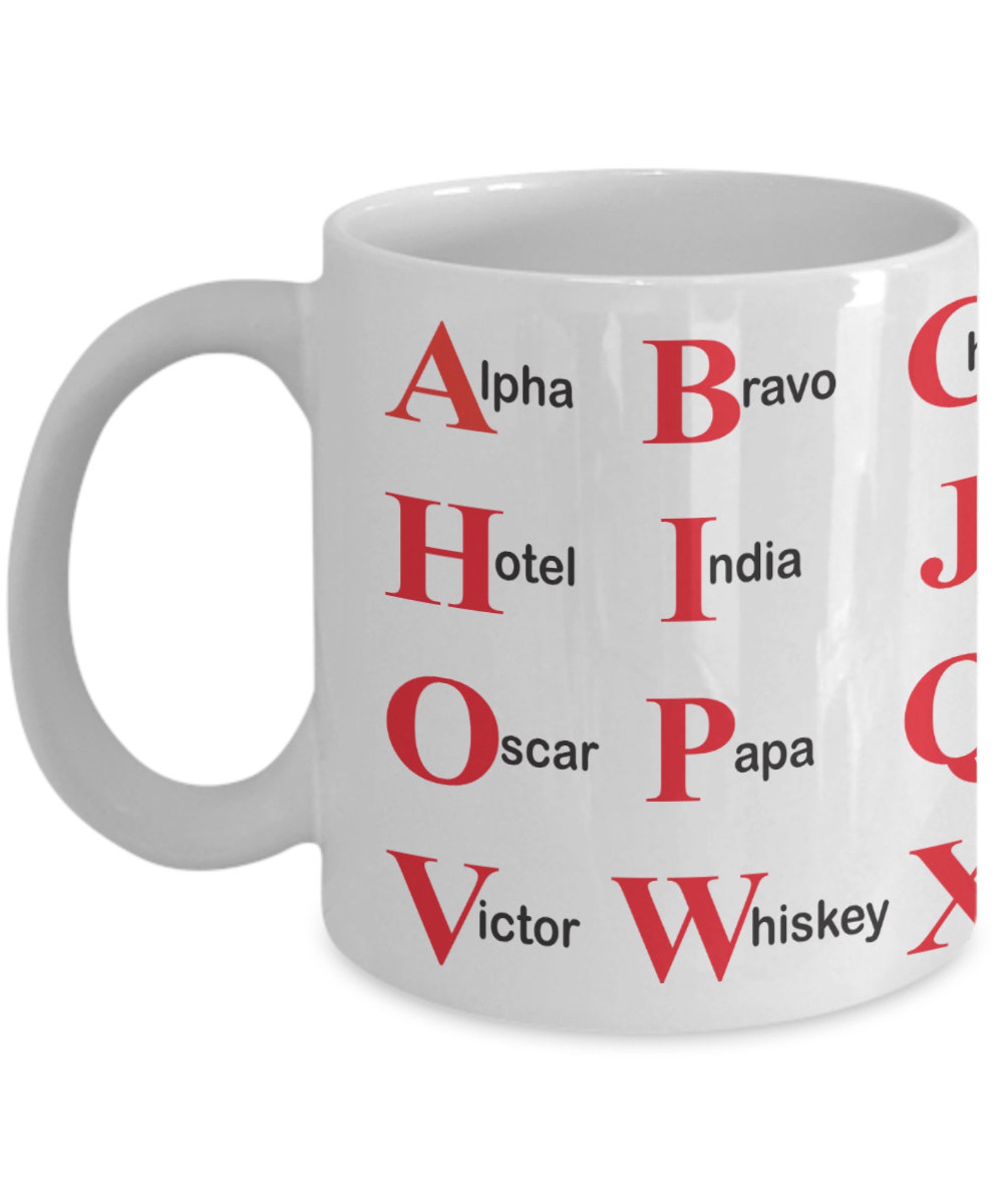 NATO Military Alphabet Mug | Phonetic Cup | Aircraft Pilot Army Gift - Etsy