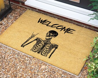Skeleton Door Mat - Etsy