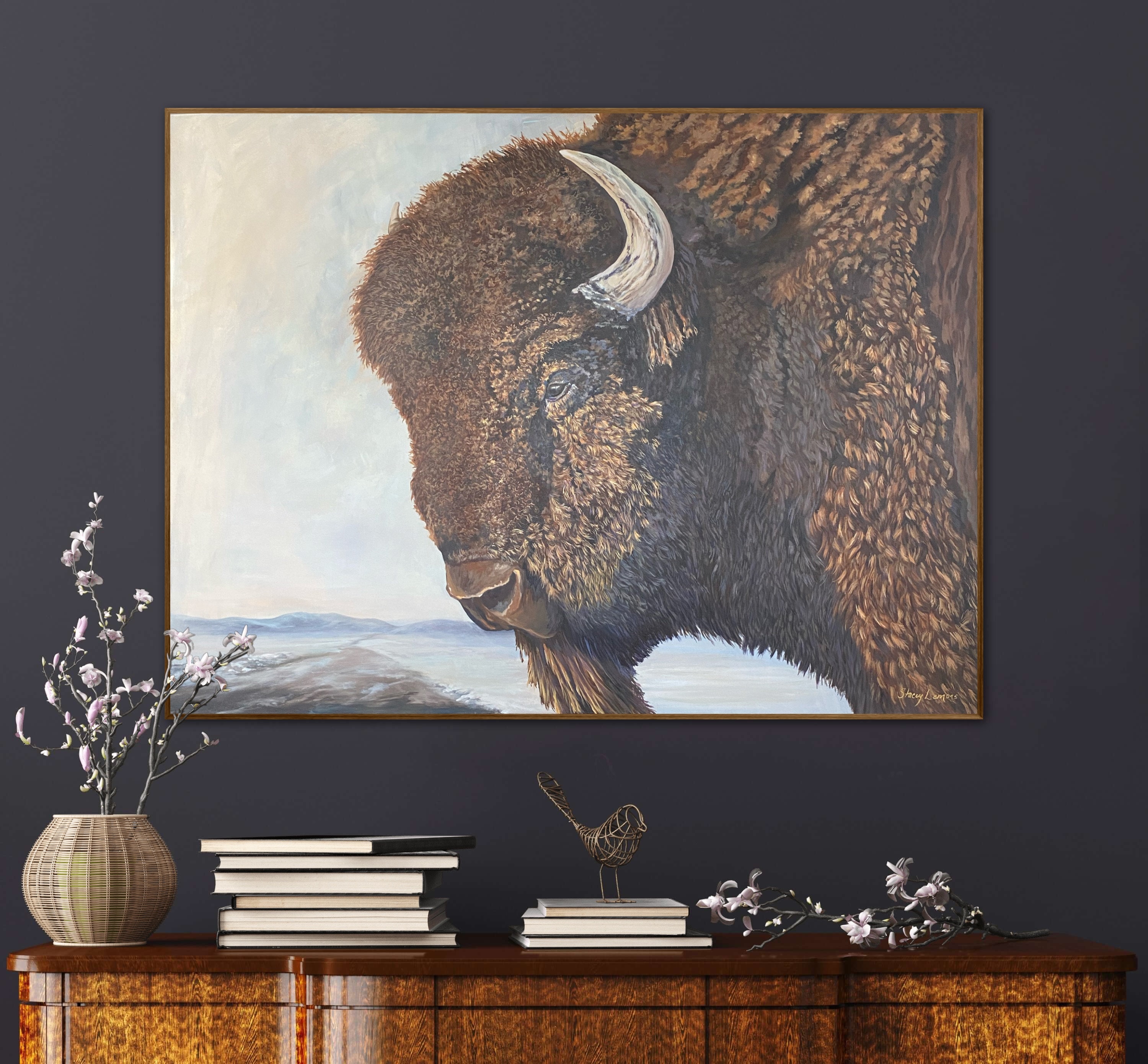 Extra Large Original Bison Painting - Etsy