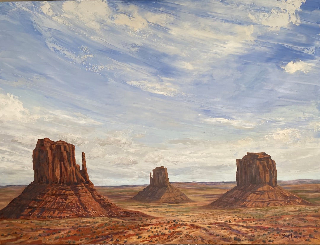 Monument Valley -original Oil Landscape Painting -extra Large 48x36 - Etsy