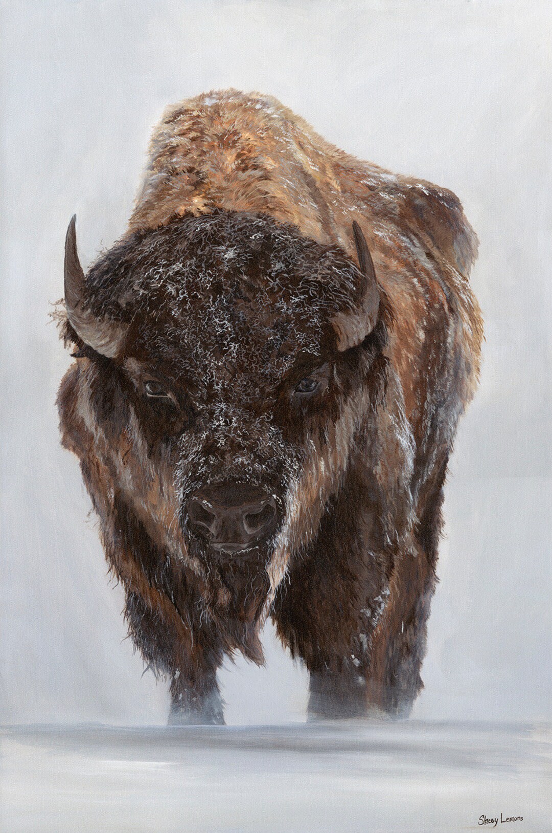 Original Bison Painting - Etsy