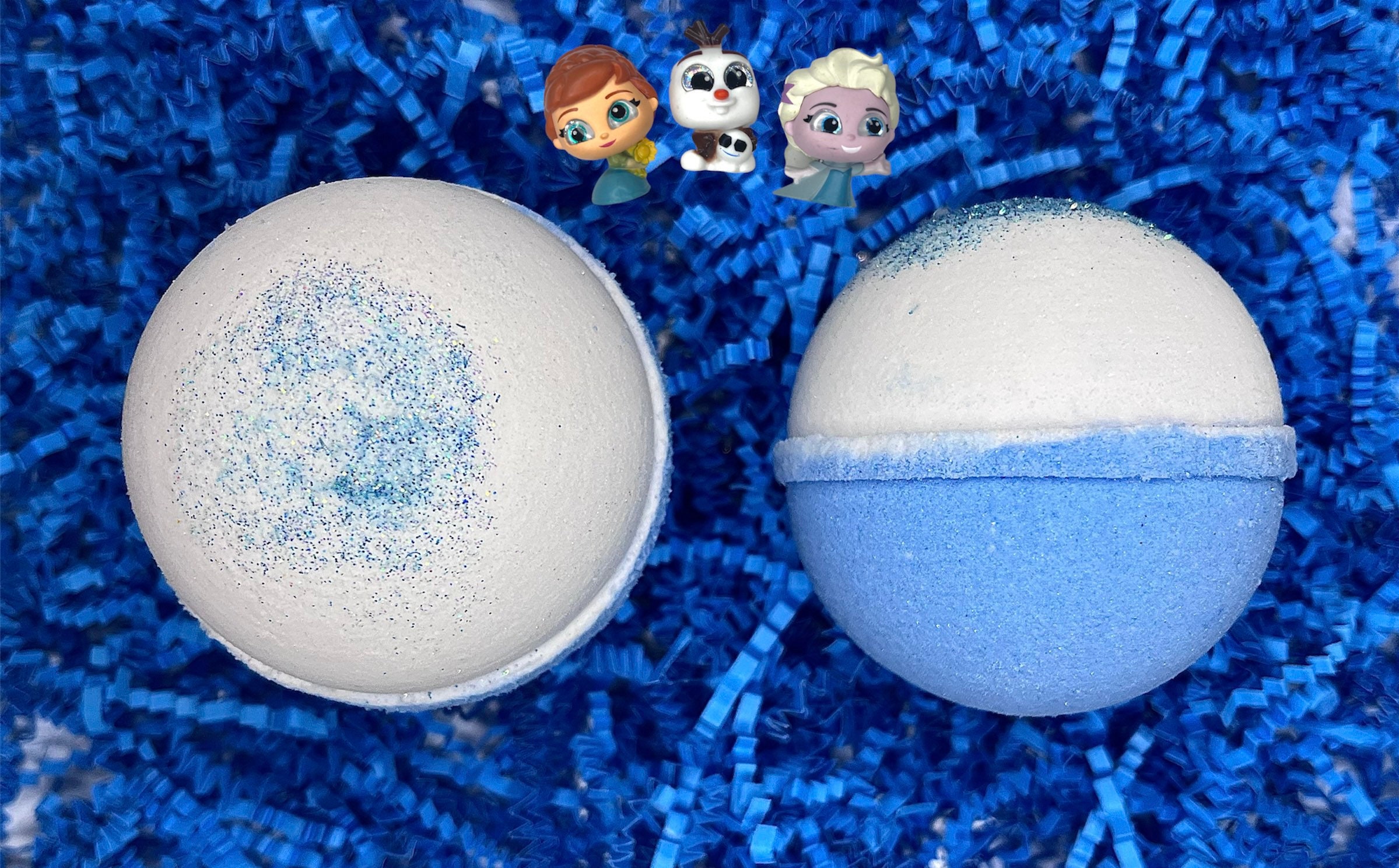 Frozen Bath Bomb Anna and Elsa Gifts Bath Bomb With Toy - Etsy