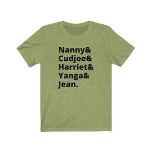 Nanny & Cudjoe Tee (black Letters, Multiple Colors) - Etsy