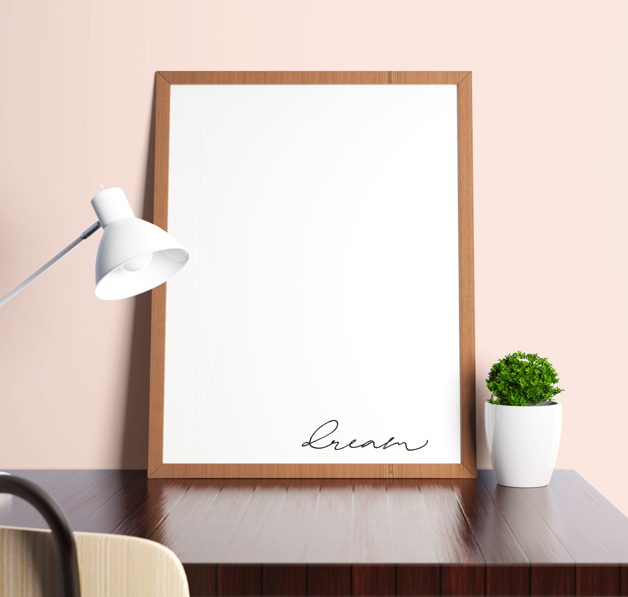 Dream Sign Home Wall Decor Typography Quote Poster | Etsy