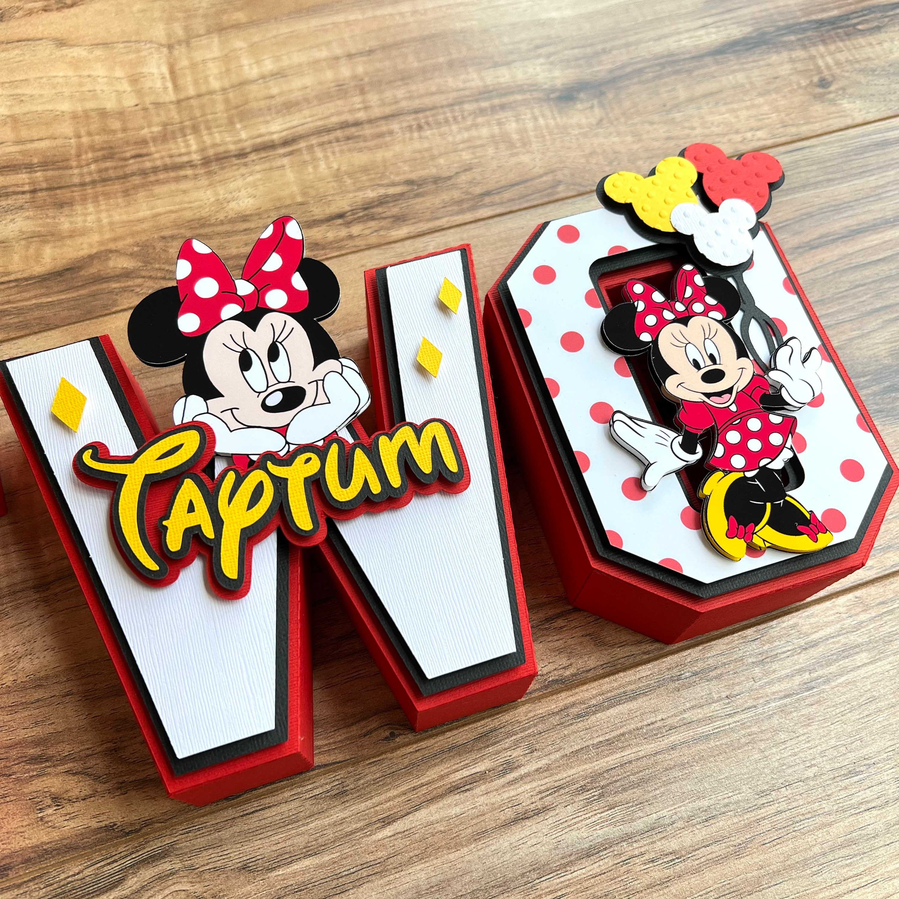 Minnie Mouse 3D Letters / Minnie Mouse Party Decorations / | Etsy