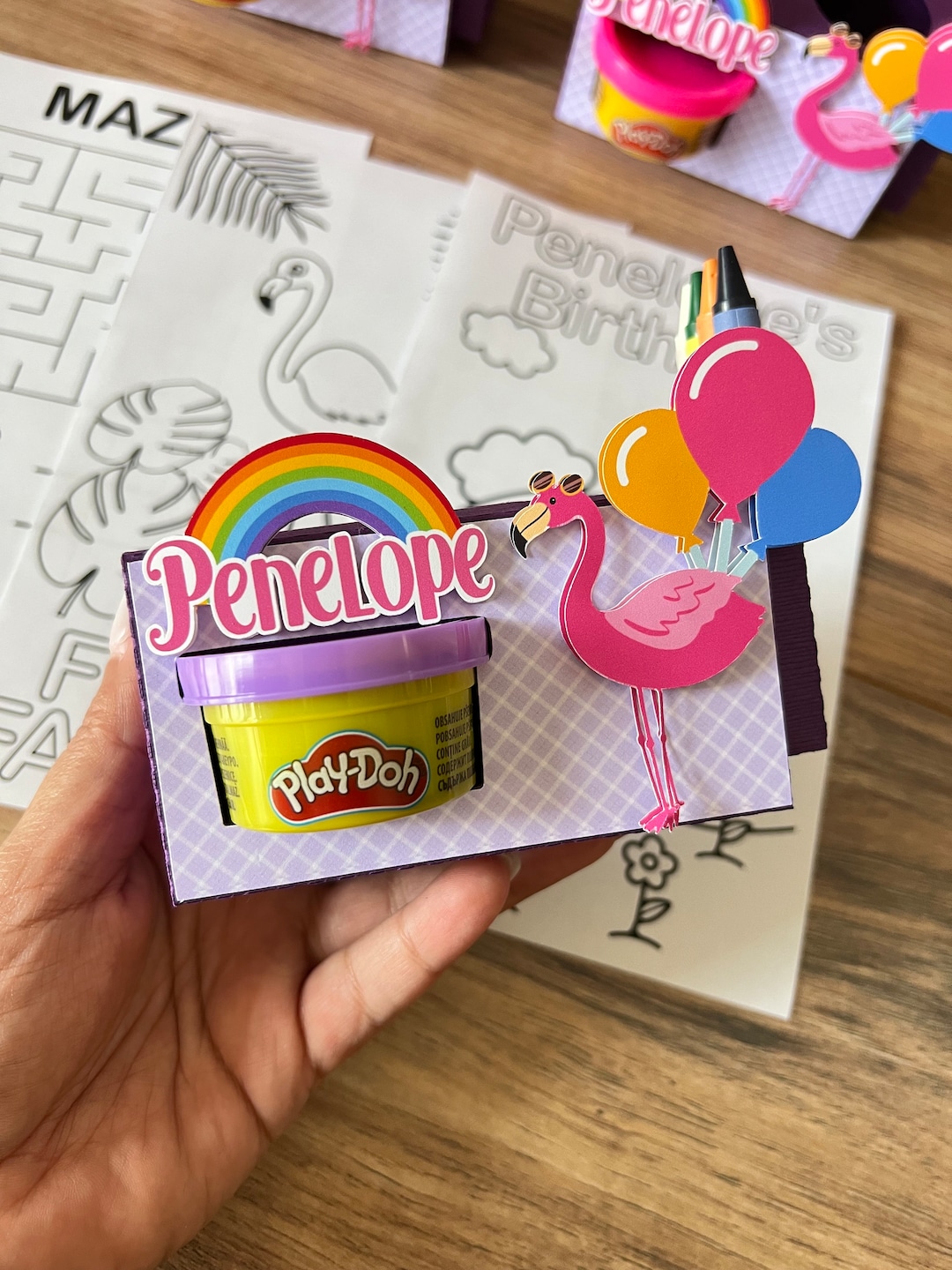 Flamingo Play-doh Box / Flamingo Coloring Box / Flamingo Decoration ...