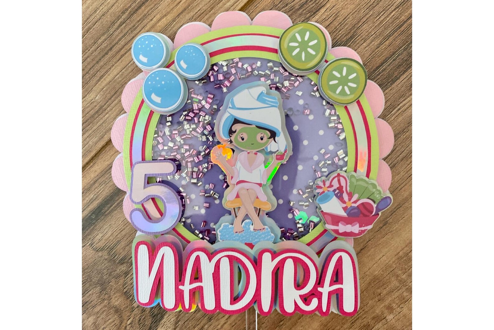 Girl Spa Party Cake Topper Spa Party Cake Topper Girl Spa - Etsy