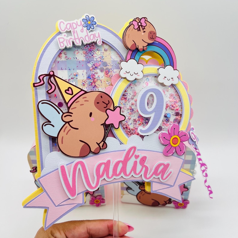 Personalized Capybara Birthday Cake Topper, Party Decoration - Etsy