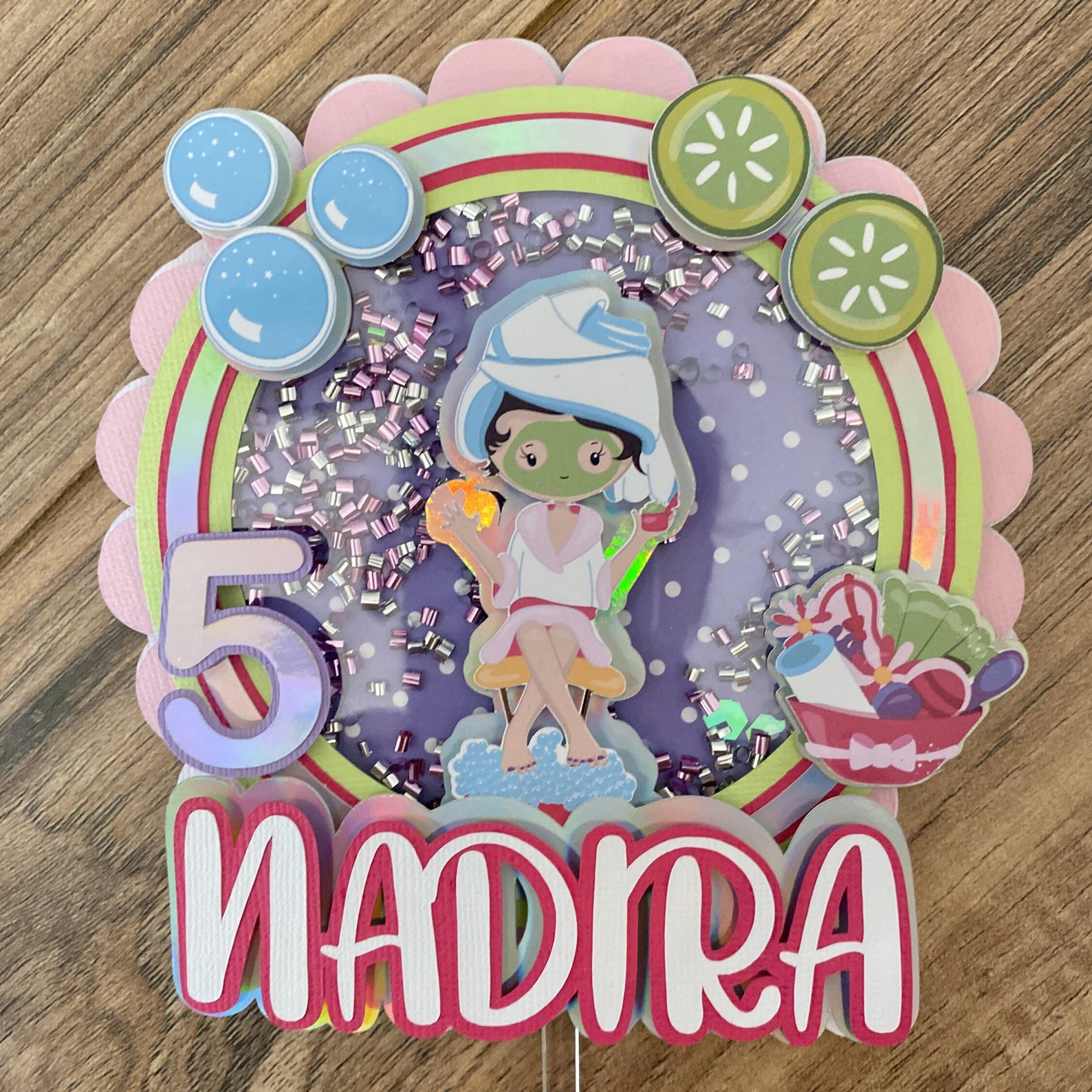 Girl Spa Party Cake Topper Spa Party Cake Topper Girl Spa - Etsy