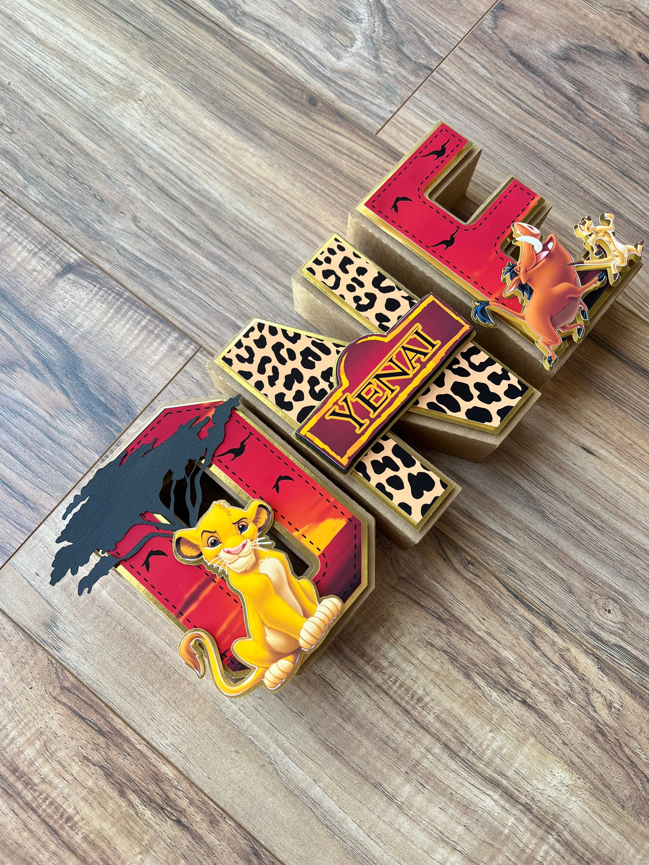 Lion King 3D Letters / Lion King Party Decorations / Lion King - Etsy ...