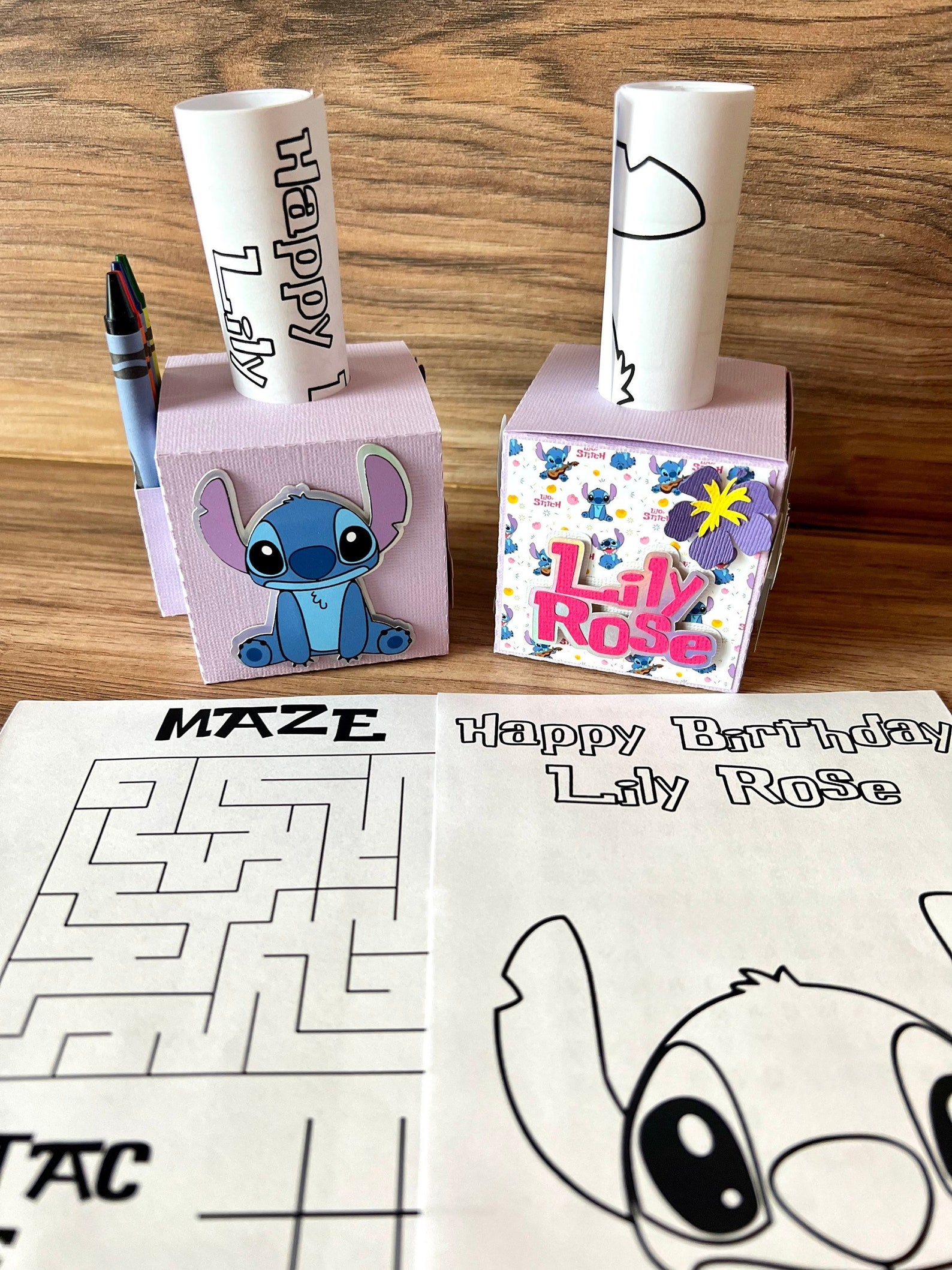 Stitch Coloring Box / Stitch Birthday Decoration / Stitch - Etsy