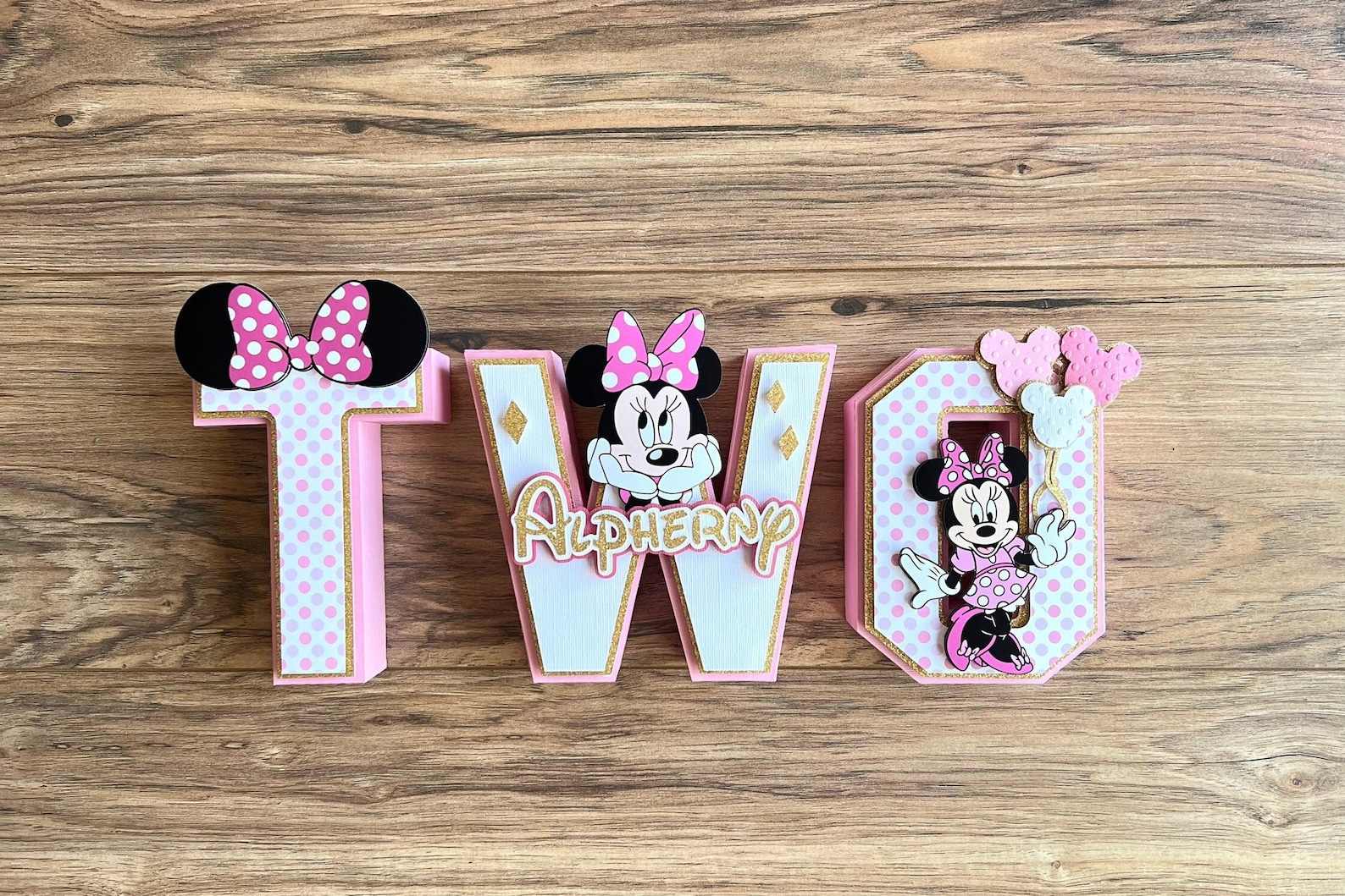 Minnie Mouse 3D Letters / Minnie Mouse Party Decorations / - Etsy