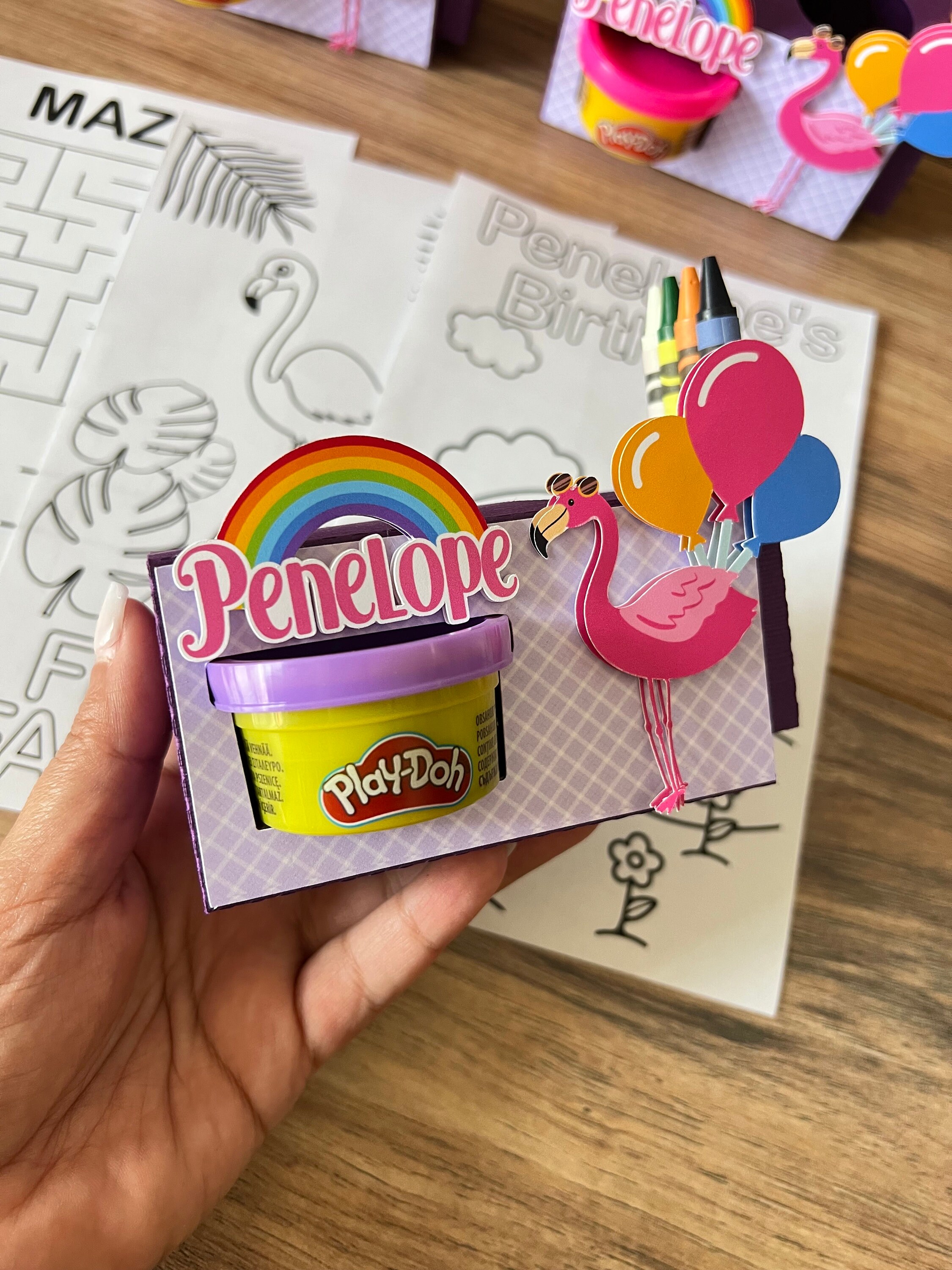 Flamingo Play-doh Box / Flamingo Coloring Box / Flamingo Decoration ...