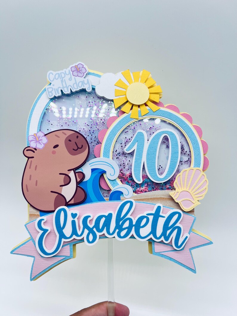 Personalized Capybara Birthday Cake Topper - Etsy