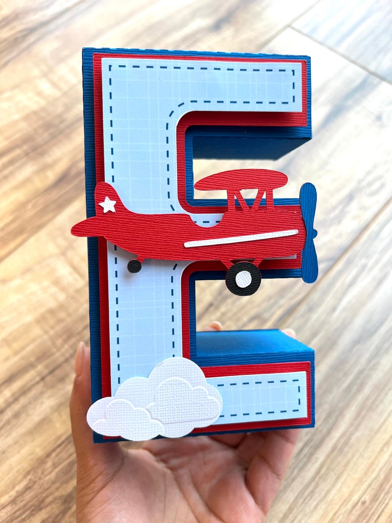 Airplane 3D Letters / Vintage Airplane 3D Letters / Airplane | Etsy