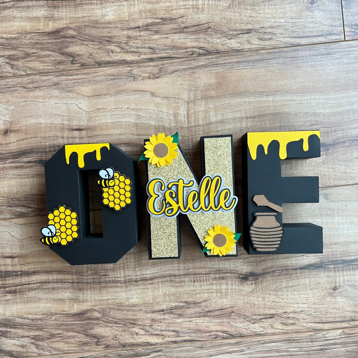 Honey Bee 3D Letters / Honey Comb Party Decorations / Honey Bee ...