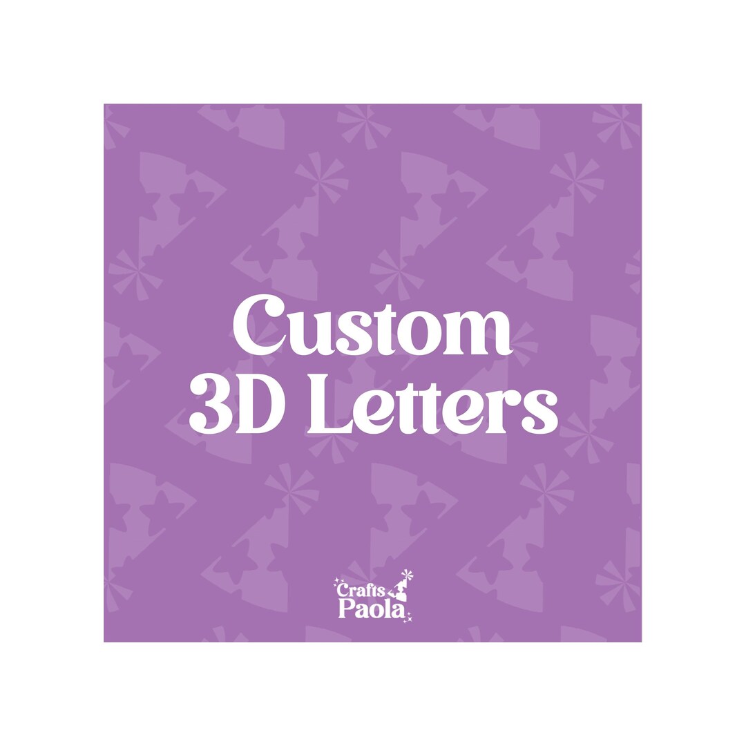 Custom 3D Letters - Etsy