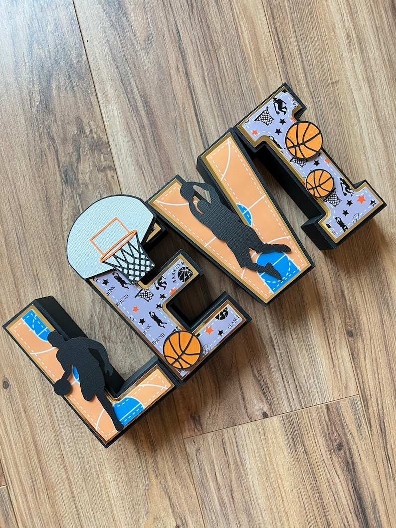 Basketball 3D Letters / Basketball Party Decorations / Basketball ...