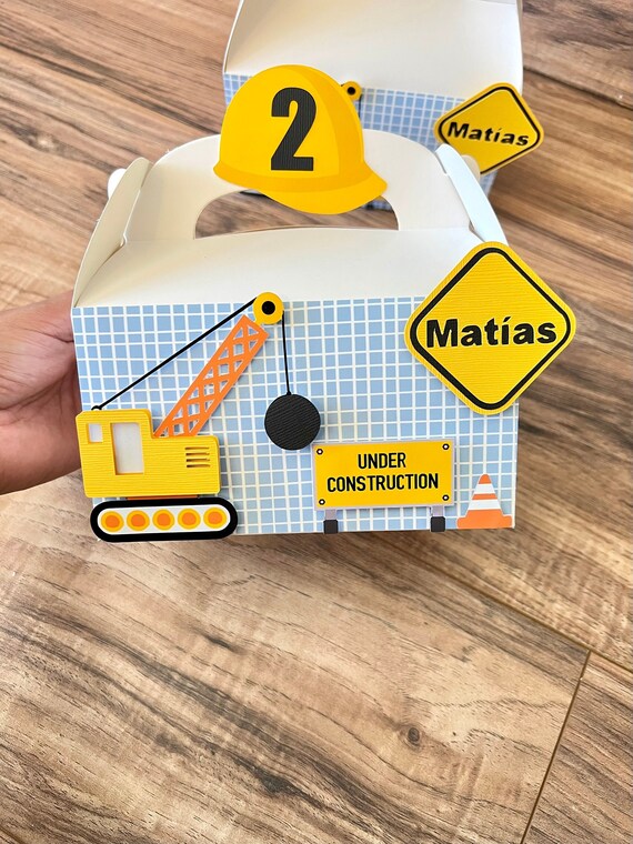 Construction Gable Box / Construction Theme Favor Box / - Etsy