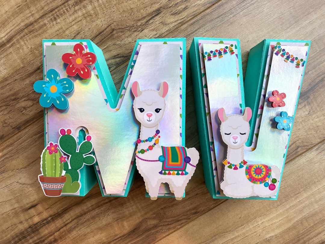 Llama 3D Letter: Fiesta Party Decoration - Etsy
