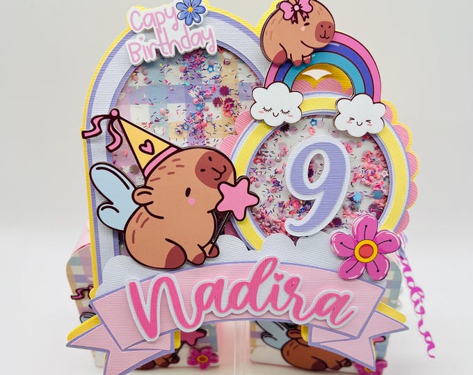 Capybara Cake Topper Boy,capybara Party,capy Birthday,capybara Birthday ...