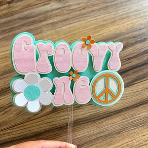 Groovy One Cake Topper / First Birthday Cake Topper / Groovy Birthday ...