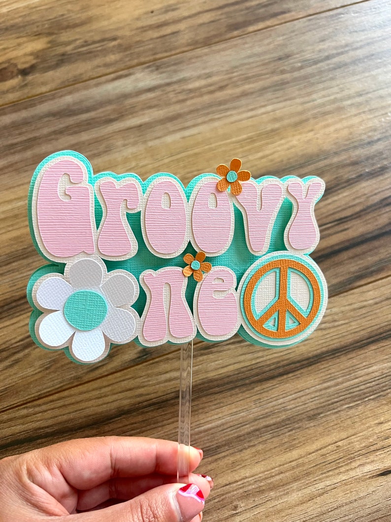 Groovy One Cake Topper / First Birthday Cake Topper / Groovy - Etsy
