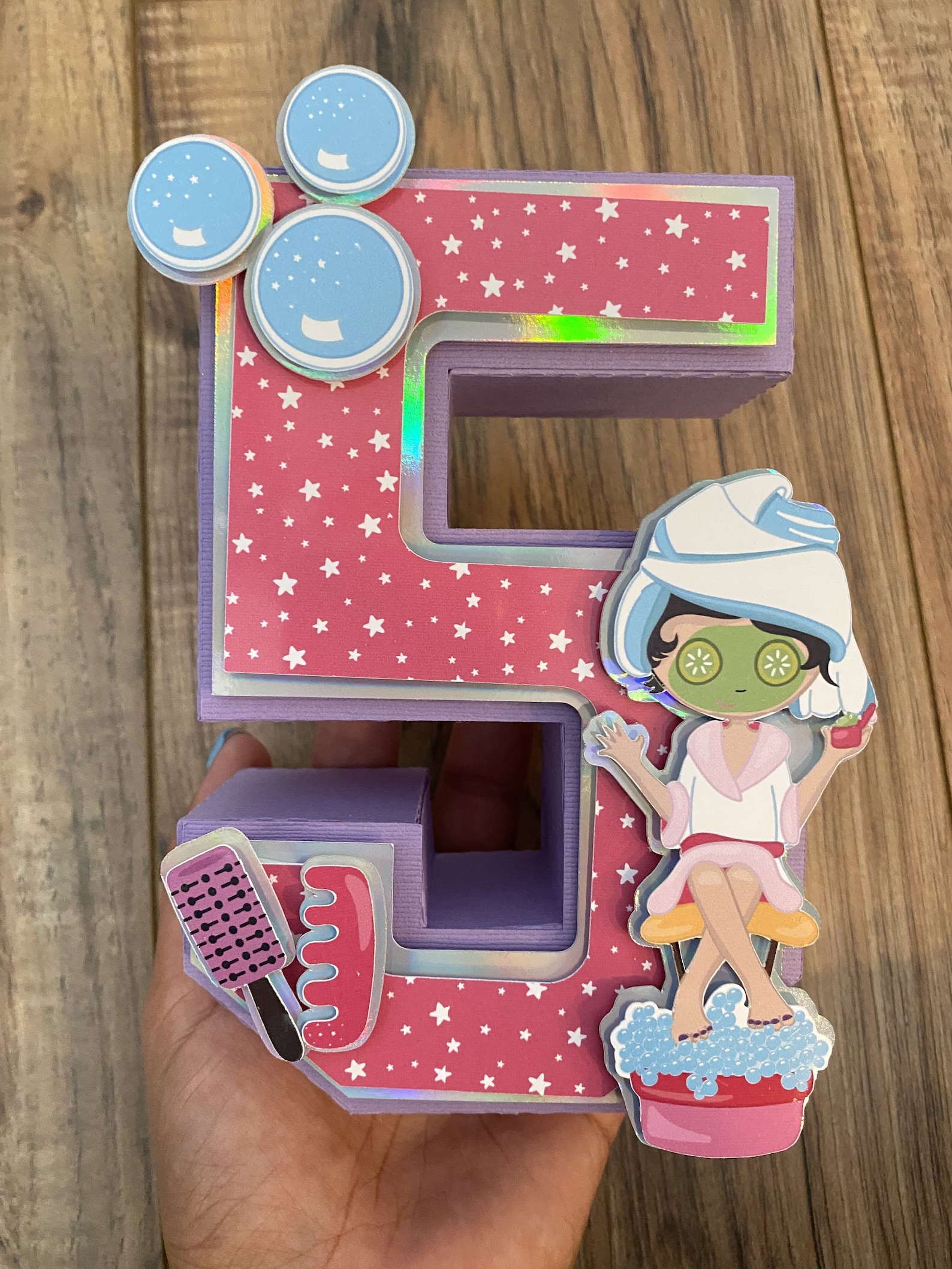 Girl Spa Party 3D Letter Spa Party 3D Letter Girl Spa Party | Etsy