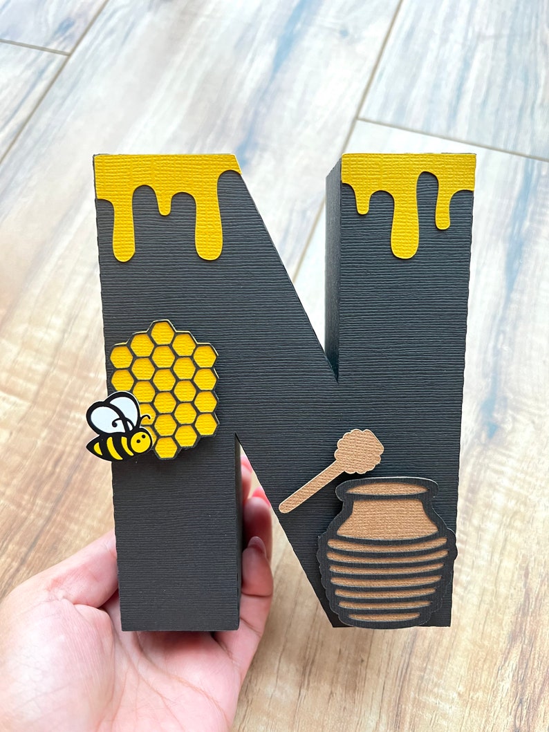 Honey Bee 3D Letters / Honey Comb Party Decorations / Honey | Etsy