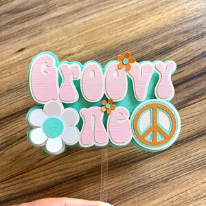 Groovy One Cake Topper / First Birthday Cake Topper / Groovy Birthday ...