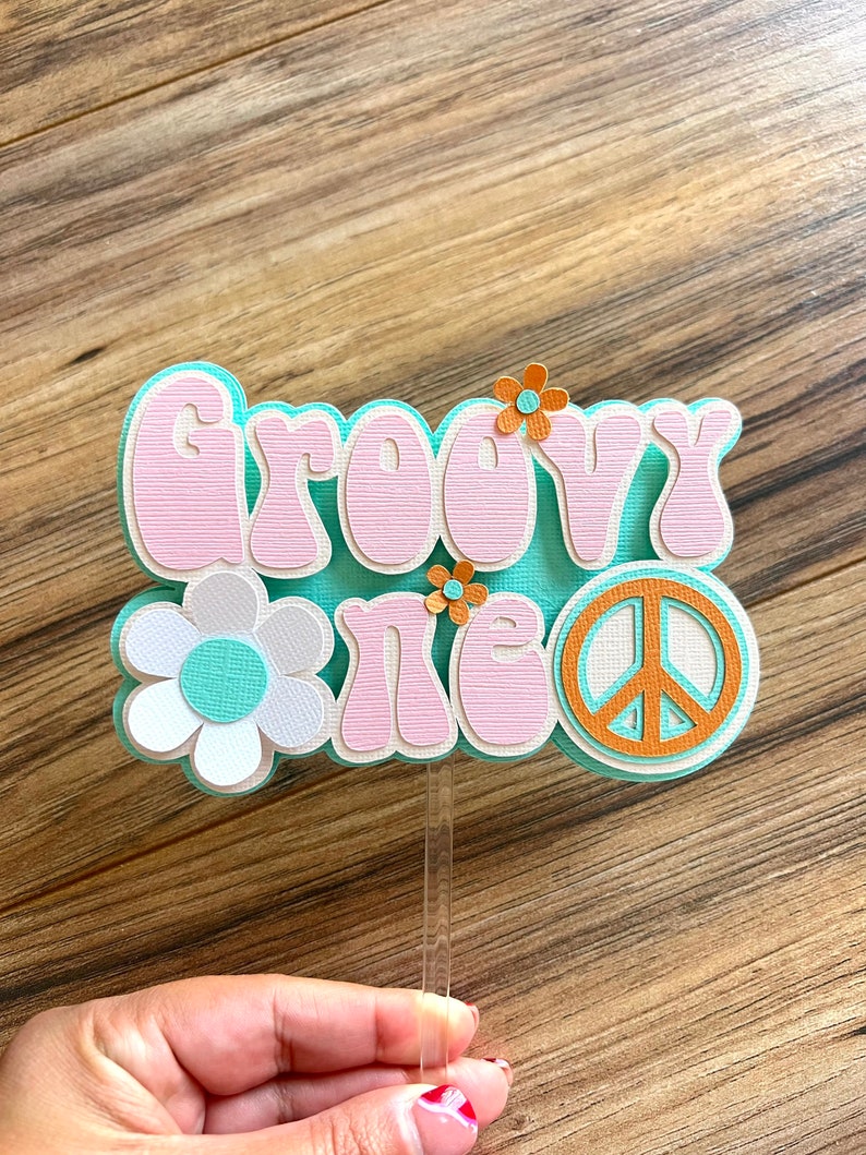 Groovy One Cake Topper / First Birthday Cake Topper / Groovy - Etsy